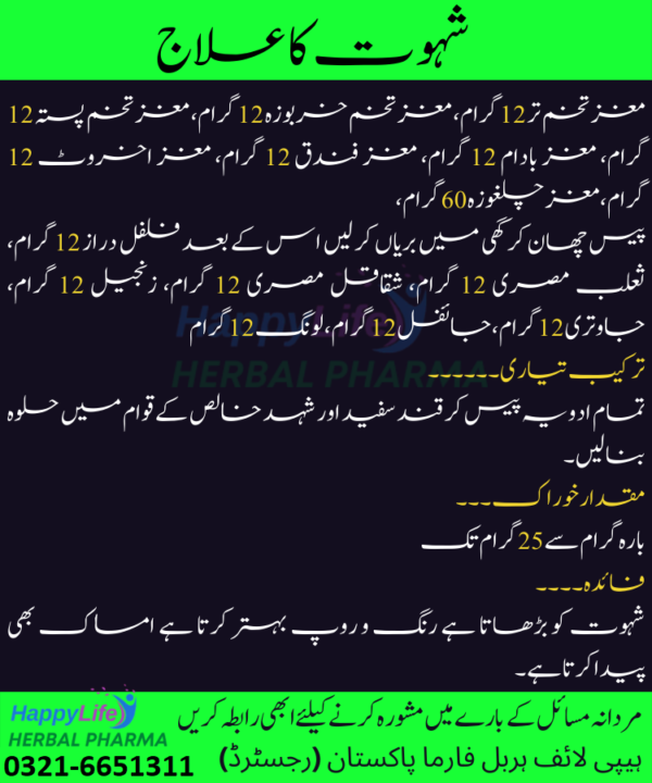Shehwat Ka Ilaj, Shehwat Ka Na Ana Or Desi Nuskha Shehwat Ka Ilaj, Shehwat Ka Na Ana Or Desi Nuskha